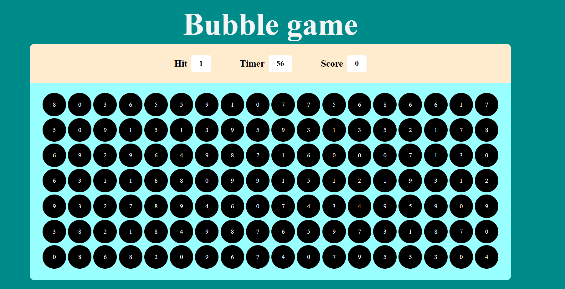 GitHub - Niltiwari7/bubble_game: In this project I have created bubble game using HTML , CSS and ...