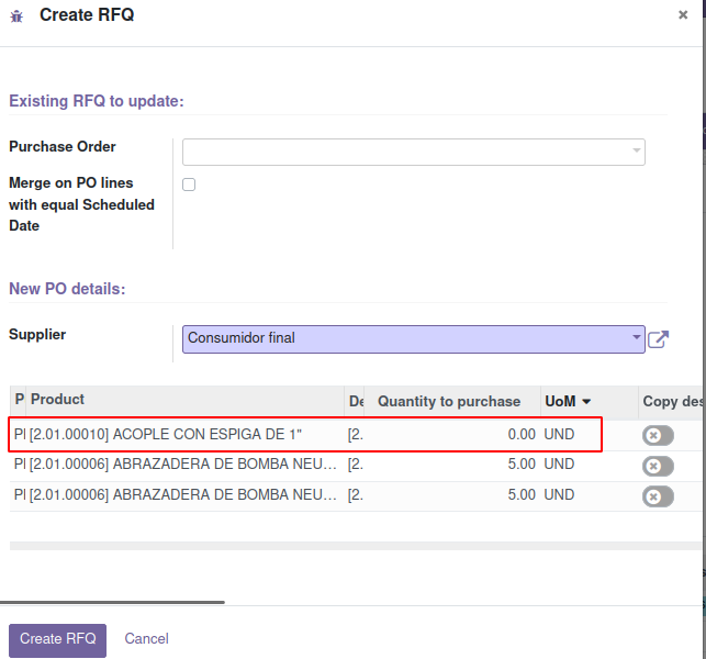 [15.0] purchase_request_line created with zero product_qty · Issue #1629 · OCA/purchase-workflow ...