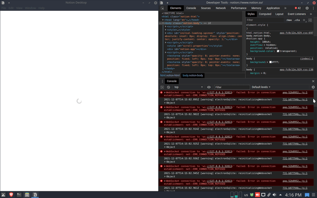 Infinite Loading · Issue #37 · notion-enhancer/notion-repackaged · GitHub