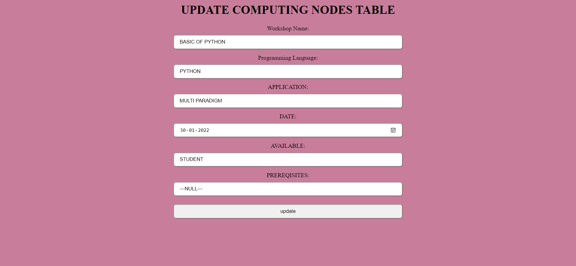 Github Mohammed Mudassir 36 Department Association Management System