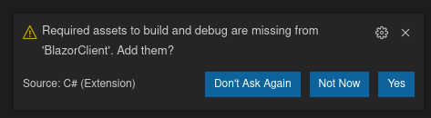[Linux/Mac] Can't get the intellisense for @using on Blazor App · Issue #6199 · dotnet/vscode ...