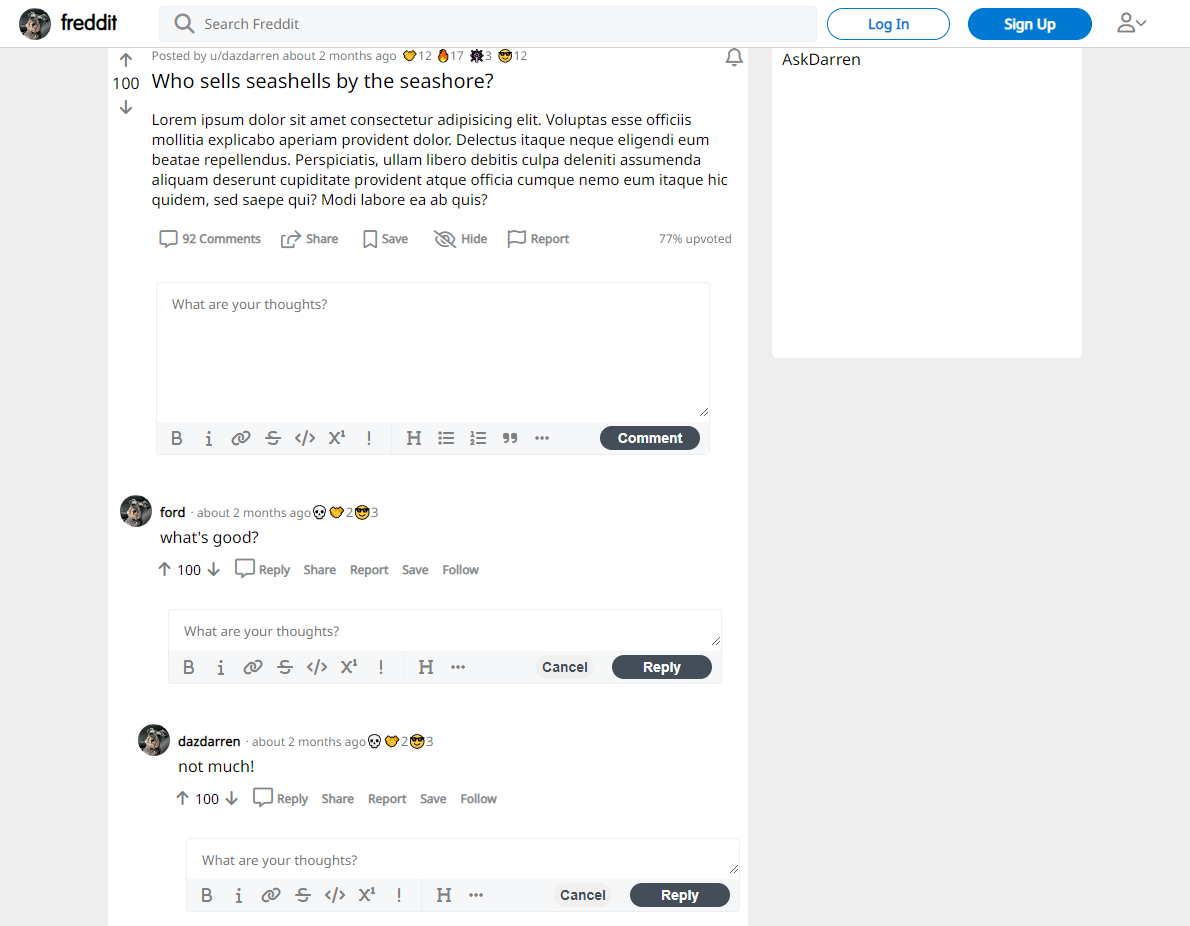 GitHub - fredchien3/freddit: [WIP] freddit: the front page of the ...