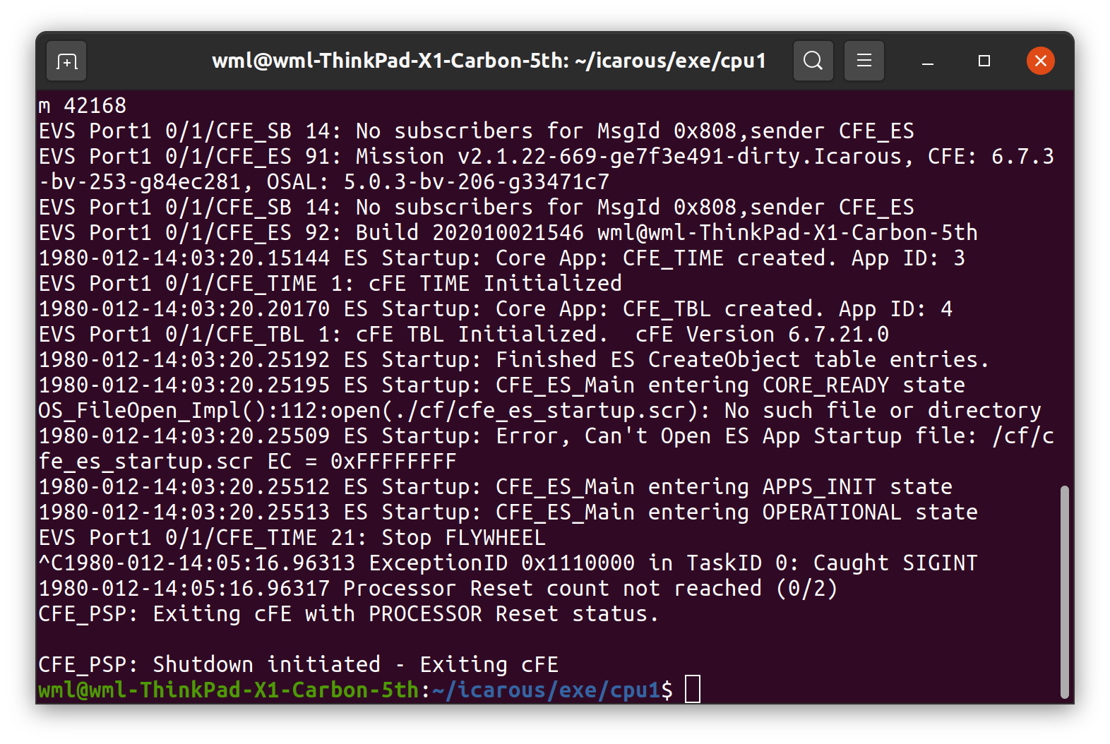 issues about running core-cpu1 · Issue #69 · nasa/icarous · GitHub