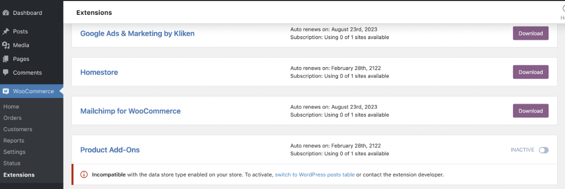 Management of plugins (in)compatibility with features · Issue #34861 · woocommerce/woocommerce ...