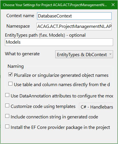 Reverse Engineering Settings Windows Frame to small? · Issue #1721 · ErikEJ/EFCorePowerTools ...