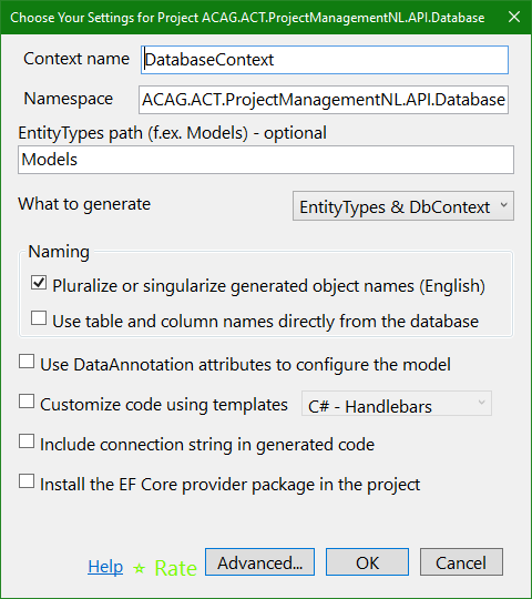 Reverse Engineering Settings Windows Frame to small? · Issue #1721 · ErikEJ/EFCorePowerTools ...