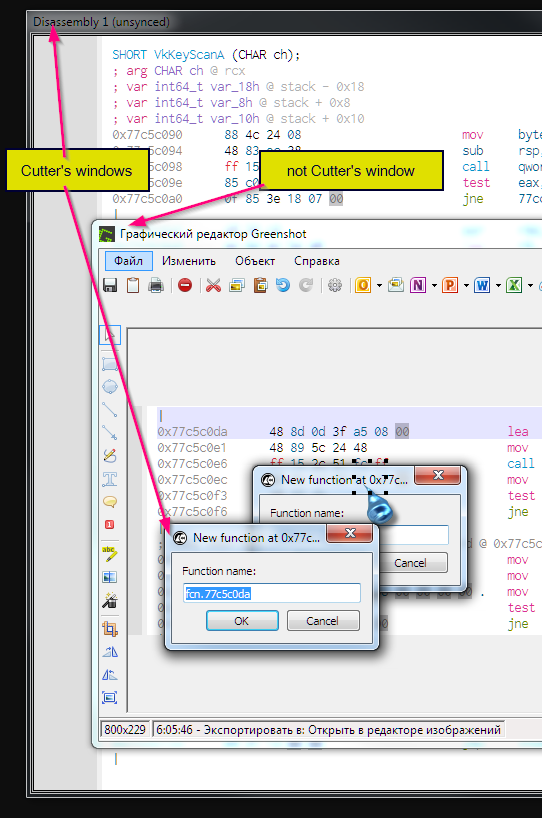 New Function Dialog Too Short By Default And Z Order Broken · Issue 3102 · Rizinorgcutter 
