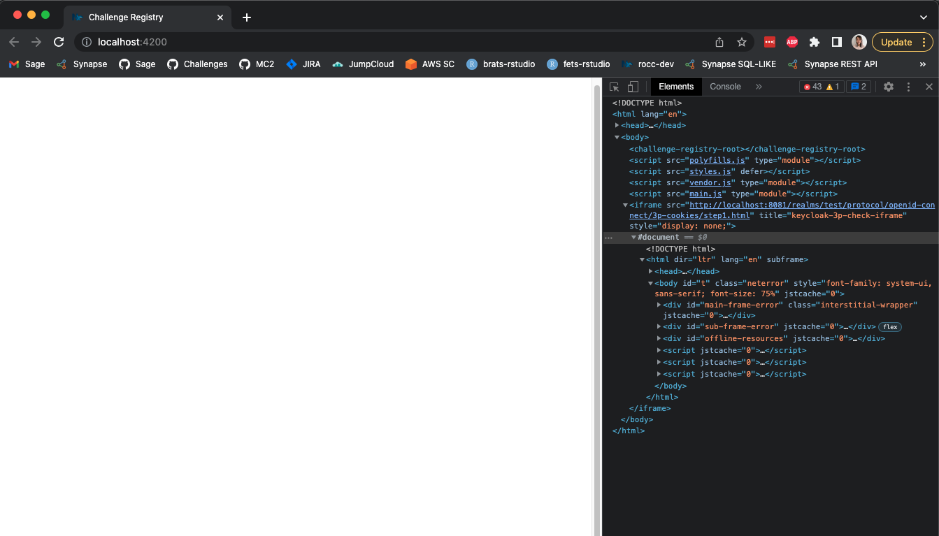 Blank page when starting the app after recent changes · Issue #261 · Sage-Bionetworks/sage ...