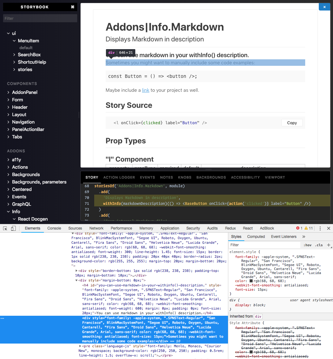 addon-info markdown linebreaks not working properly · Issue #3759 · storybookjs/storybook · GitHub
