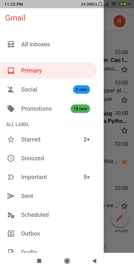 GitHub - RameshMJ23/Gmail-UI-clone: Clone of basic UI feature of gmail app