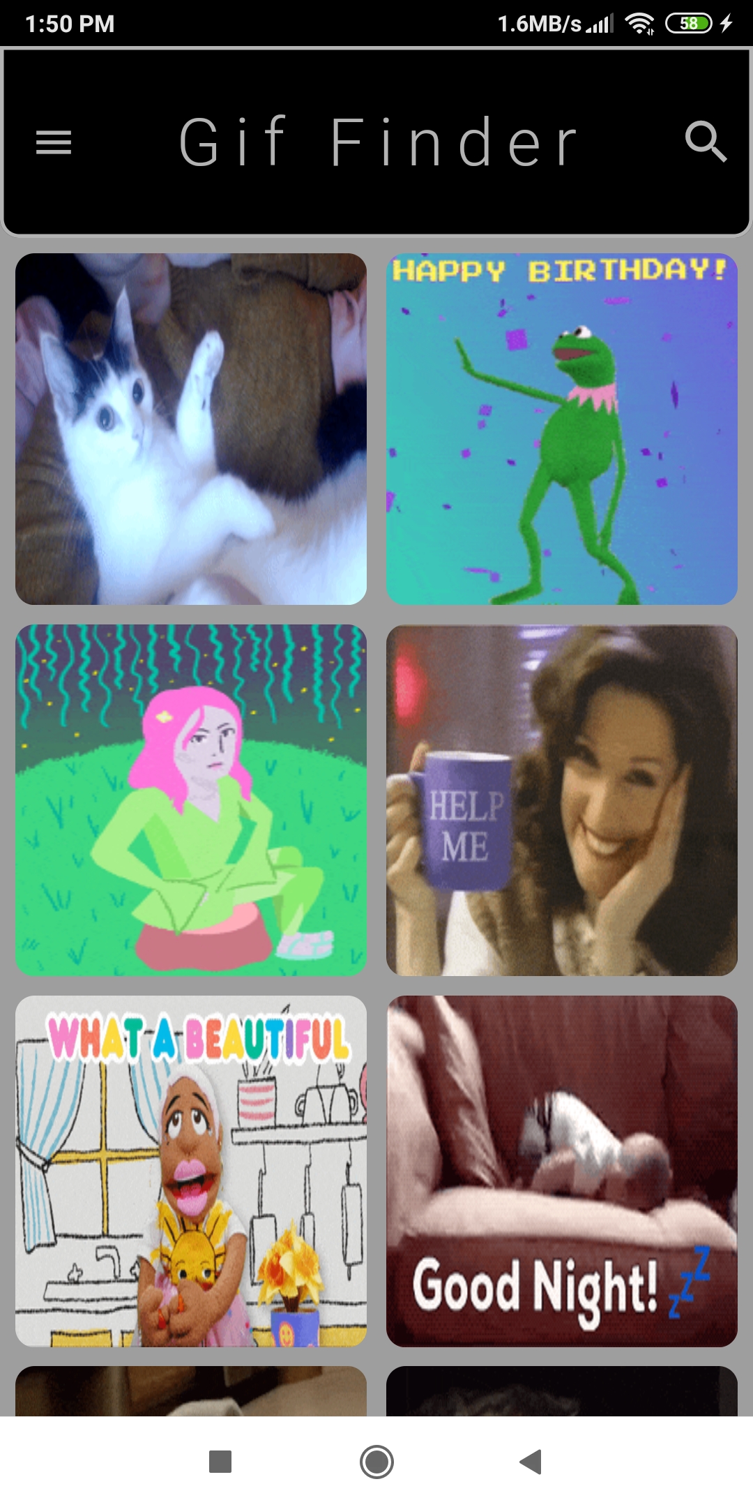 GitHub - RameshMJ23/gif-finder: App for searching GIFs