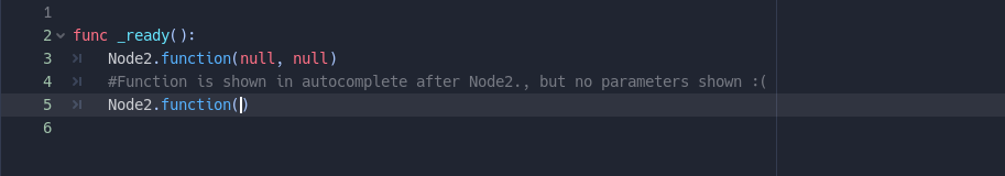 Parameter Hints for Functions defined in Singletons not showing up ...