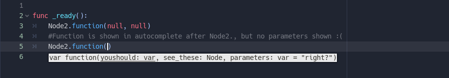Parameter Hints for Functions defined in Singletons not showing up ...