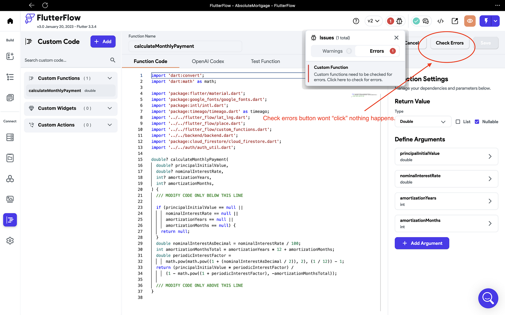 Check Errors Button Wont Click When Supabase Enabled And Custom Function Present · Issue 389
