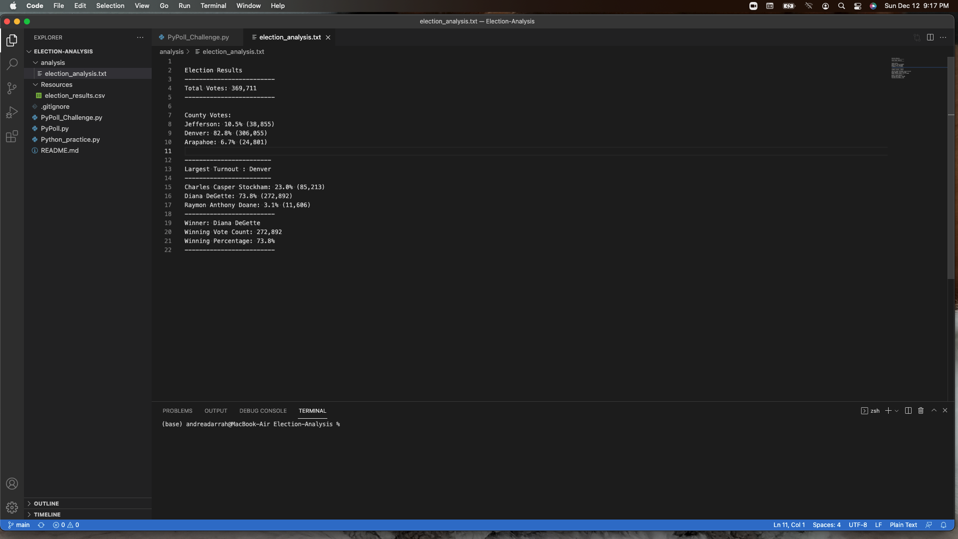 GitHub - andrealynn8201/Election-Analysis