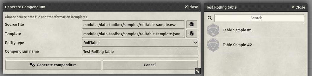 Table Support · Issue #31 · SvenWerlen/fvtt-data-toolbox · GitHub