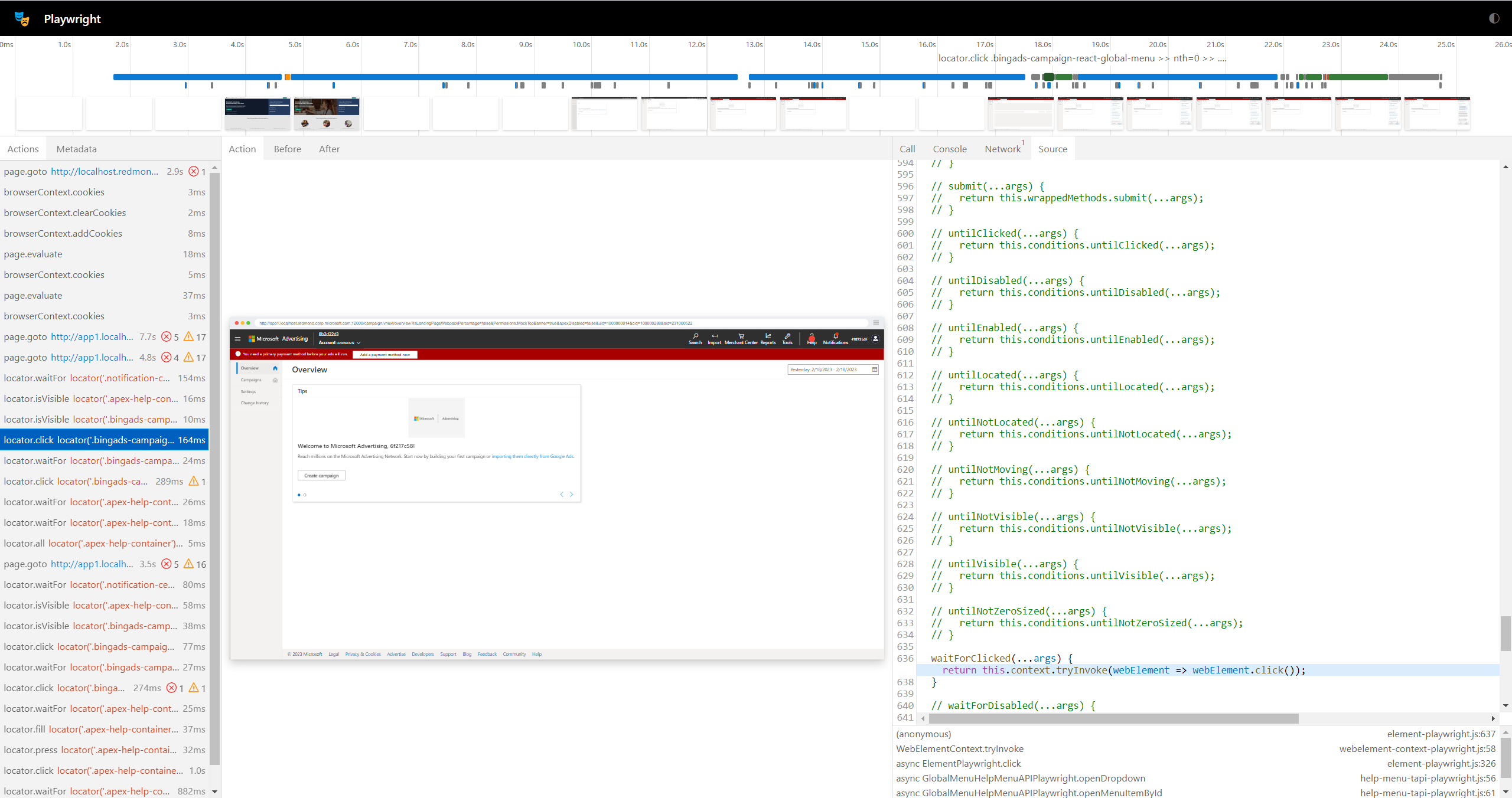 [BUG] Trace viewer crashed after select a source file · Issue #21023 · microsoft/playwright · GitHub