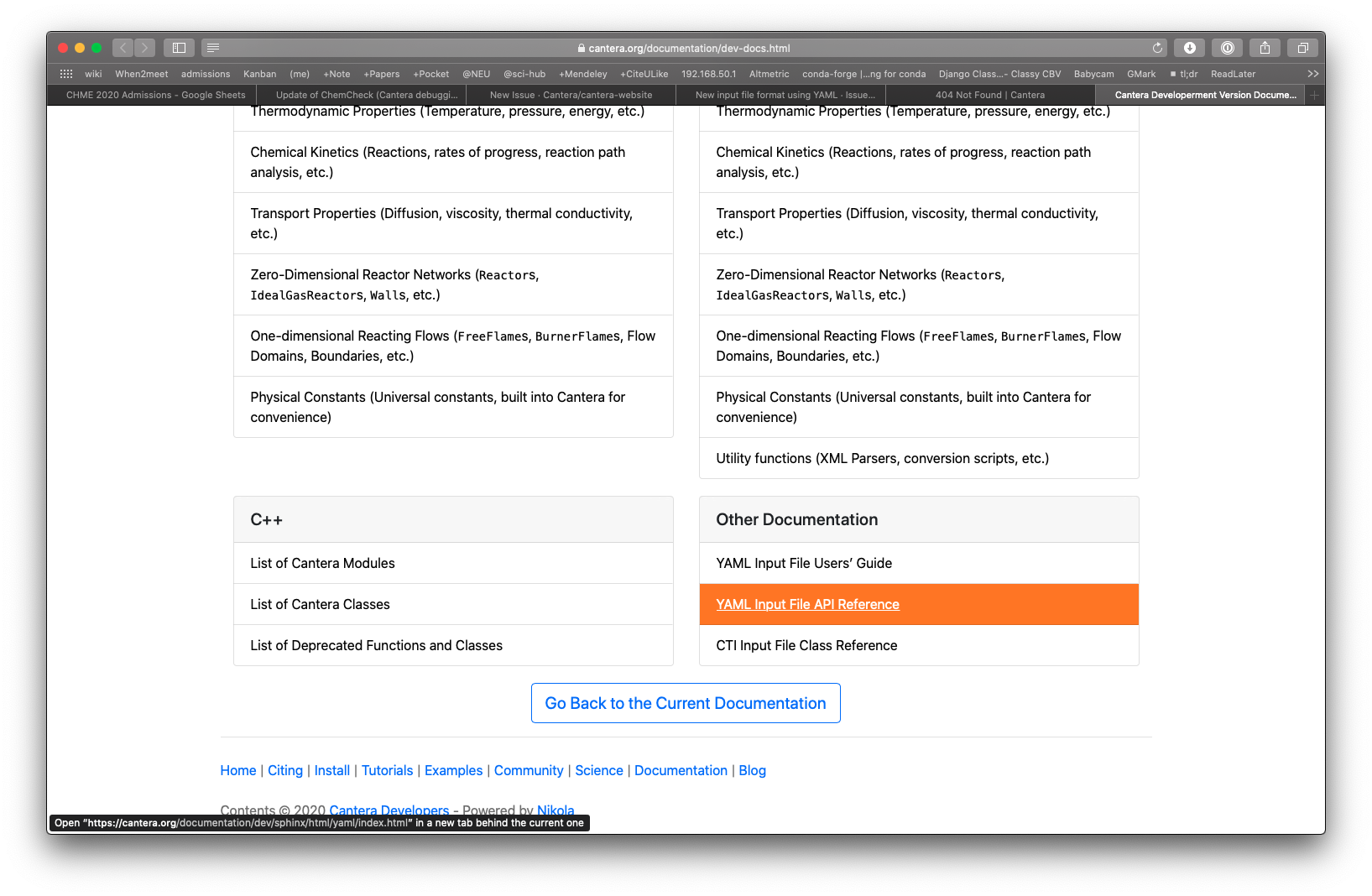 Dead Link To Yaml Input File Api Reference · Issue 100 · Canteracantera Website · Github