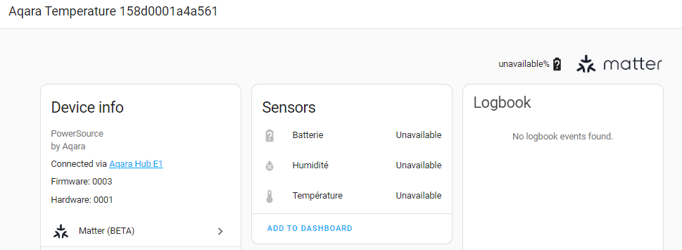 Error Unloading Entry Matter For Sensor · Issue 353 · Home Assistant Libs Python Matter Server