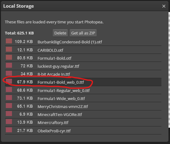 When Importing Fonts Tit Does Not Appear In The Font List · Issue 5081 · Photopeaphotopea