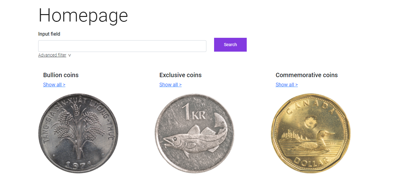 GitHub - tbandelikova/catalogue2: Каталог драгоценных монет. React+Redux and NodeJS+Express and ...