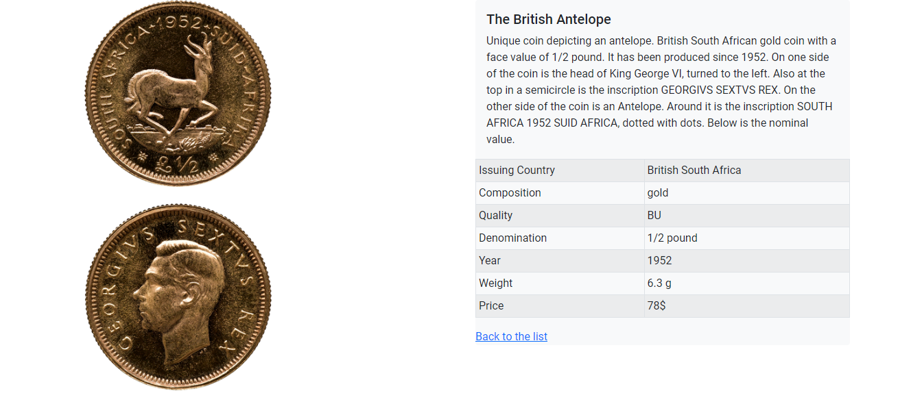 GitHub - tbandelikova/catalogue2: Каталог драгоценных монет. React+Redux and NodeJS+Express and ...