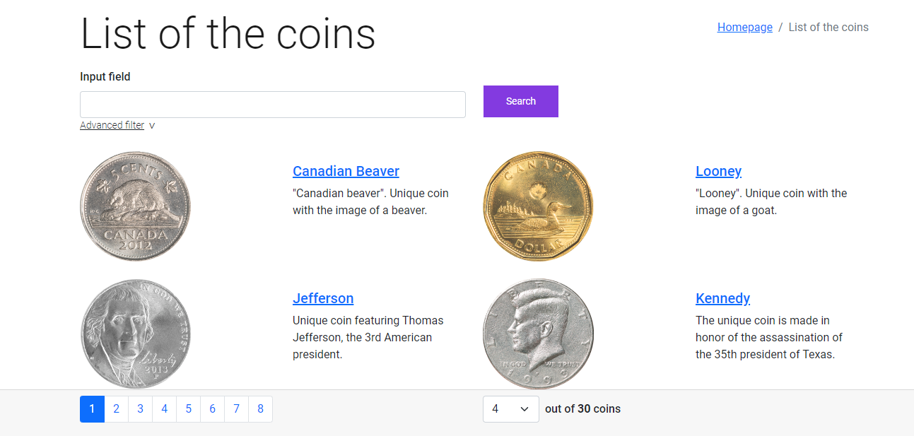 GitHub - tbandelikova/catalogue2: Каталог драгоценных монет. React+Redux and NodeJS+Express and ...