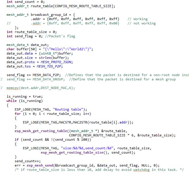 Esp Idf How To Broadcast Data From Root To Node Using Wifi Mesh 7065