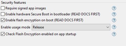 Flash issue: after Flash Encryption development to switch in release mode (IDFGH-10030) · Issue ...