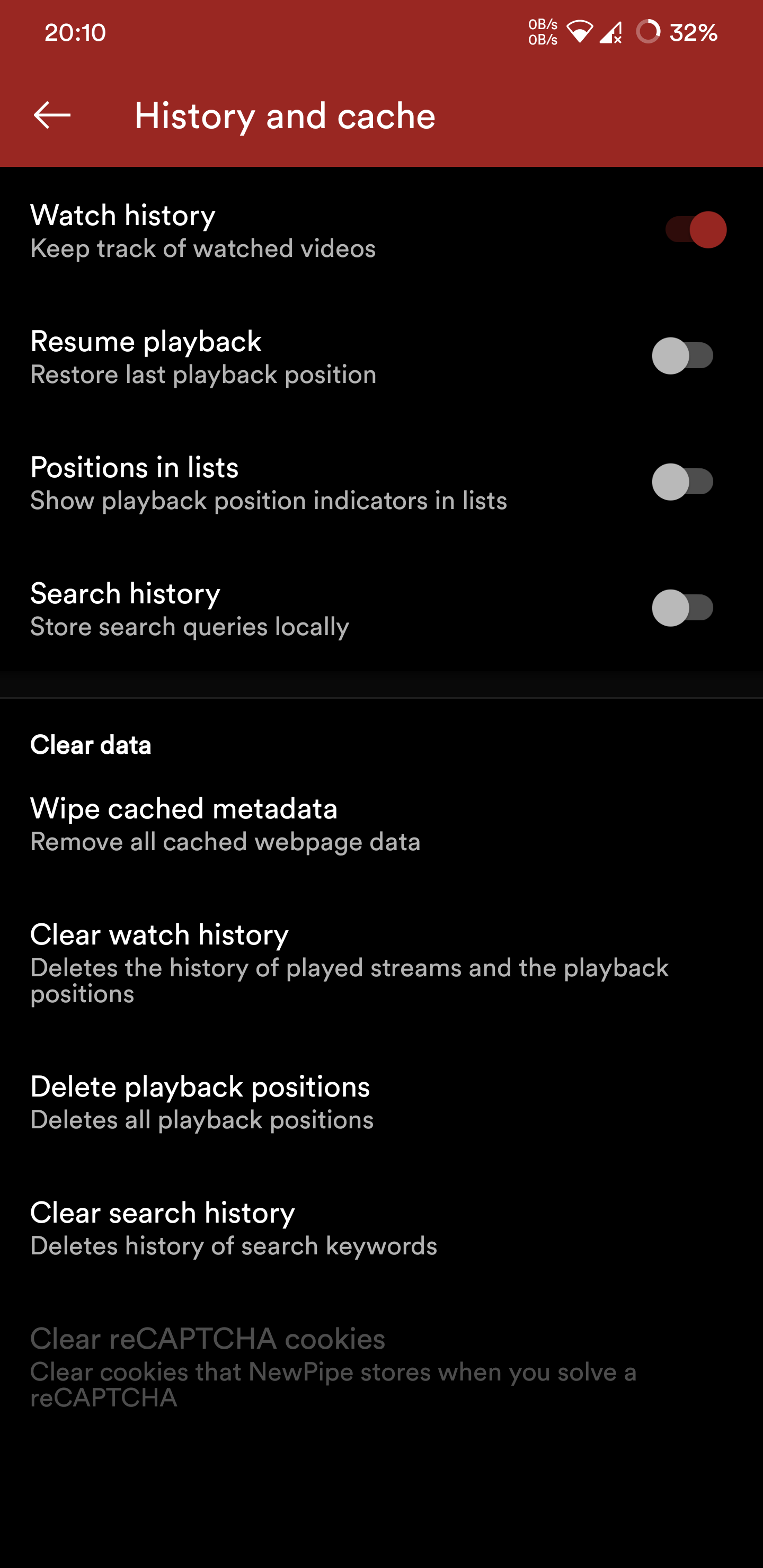 playback position indicators are still shown with disabled feature · Issue #7969 · TeamNewPipe ...