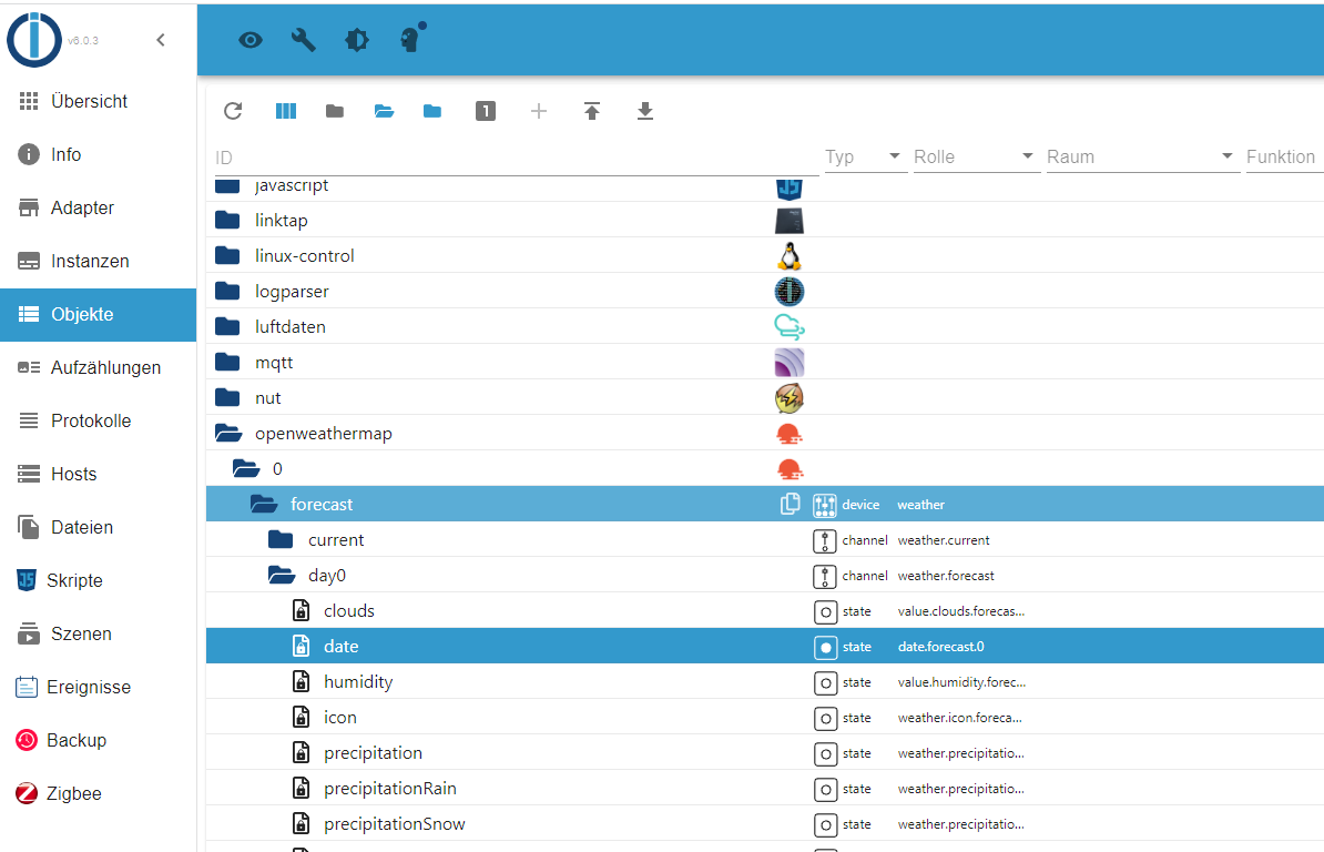 Admin 6: Alle Knoten zuklappen im Tab Objekte funktioniert nicht · Issue #1521 · ioBroker ...