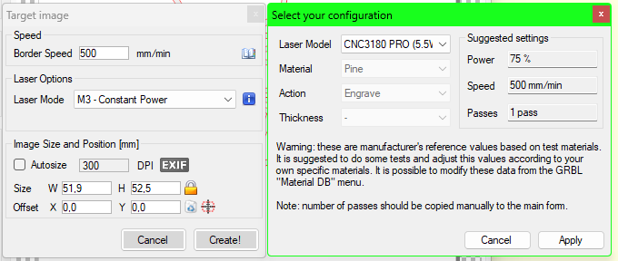 ENGRAVING POWER AND SPEED · Issue #2151 · arkypita/LaserGRBL · GitHub