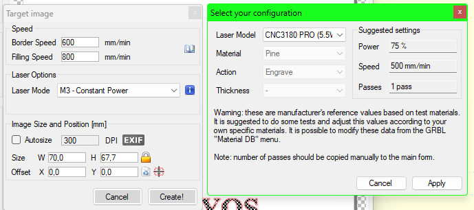 ENGRAVING POWER AND SPEED · Issue #2151 · arkypita/LaserGRBL · GitHub