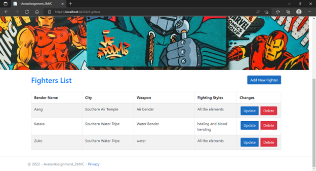 GitHub - SiyabongaMavuso/C-_MVC_Avatar_webapp: Webapp to add favourite ...