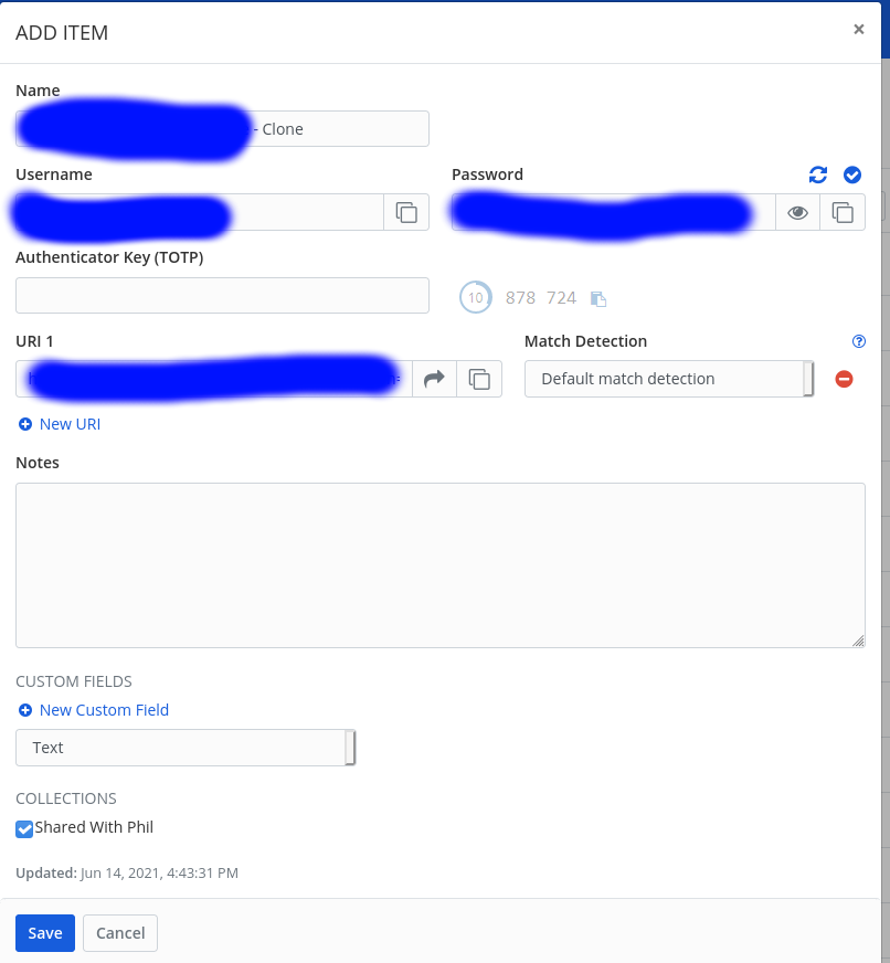 can't remove an item from a shared collection · Issue #1855 · bitwarden/clients · GitHub