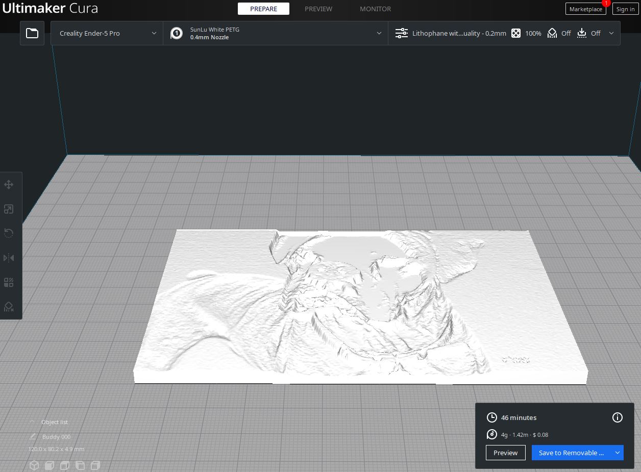 Slicing a lithophane · Issue #10757 · Ultimaker/Cura · GitHub