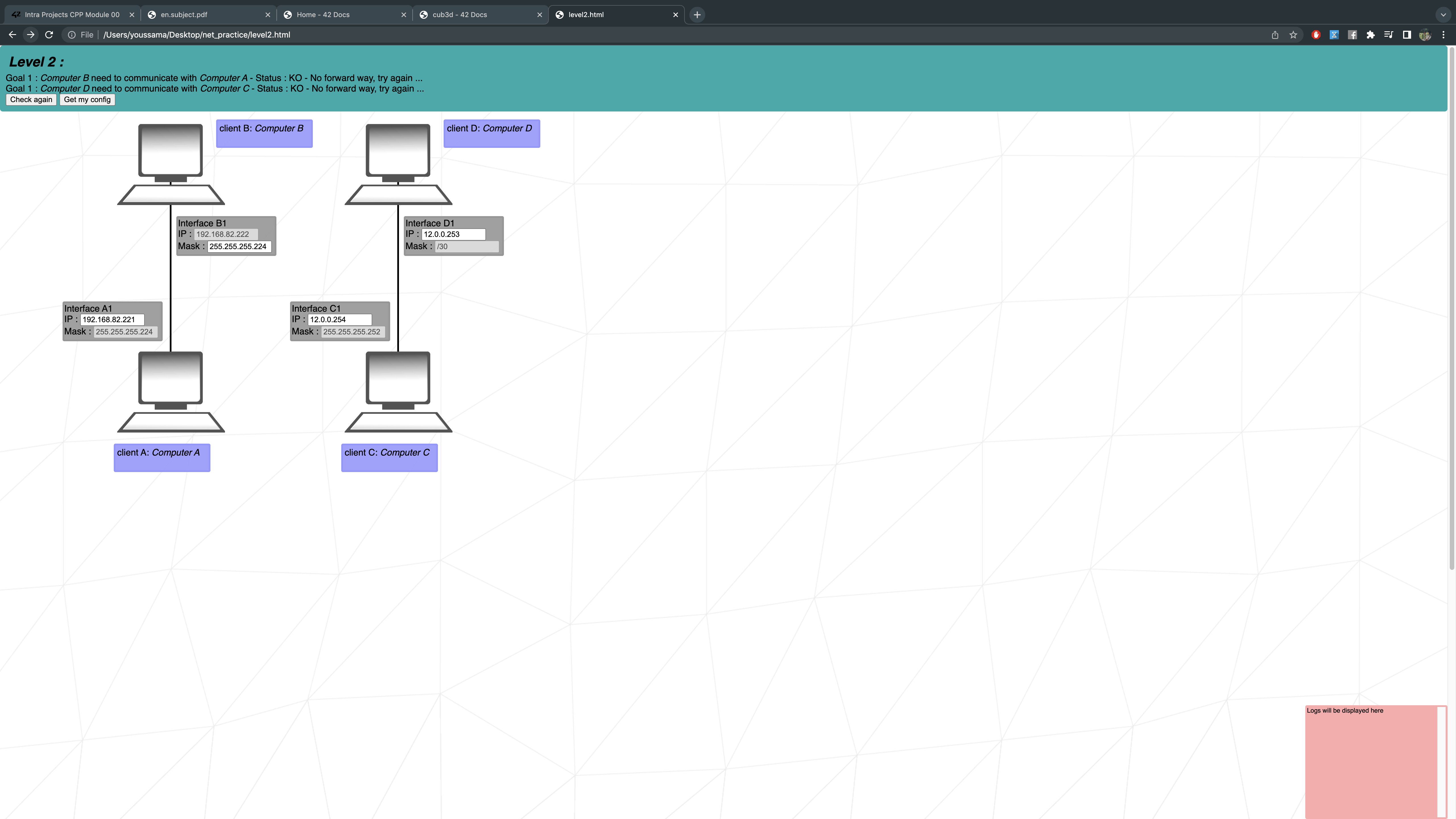 GitHub - ucefooo/net_practice: 42 Network project Net practice