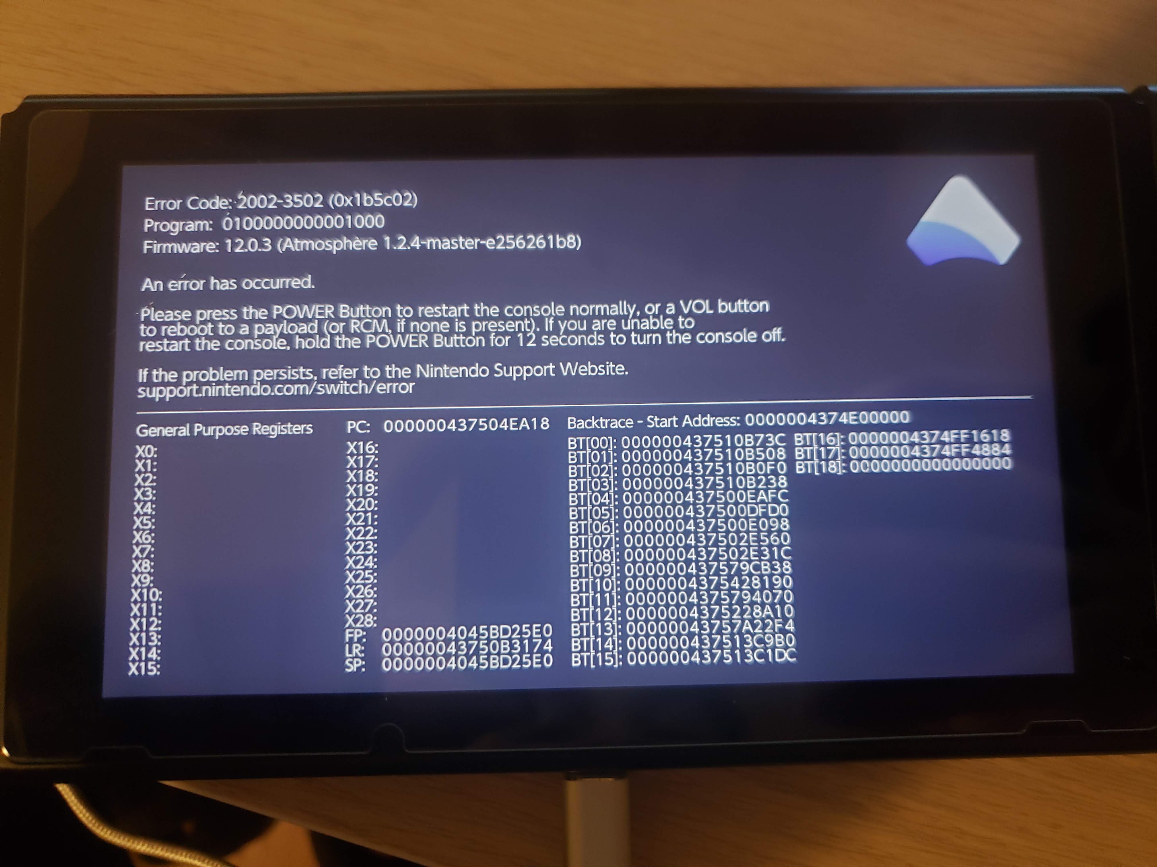 Error Code 2002 3502 0x1b5c02 Program 0100000000001000 Issue 1702