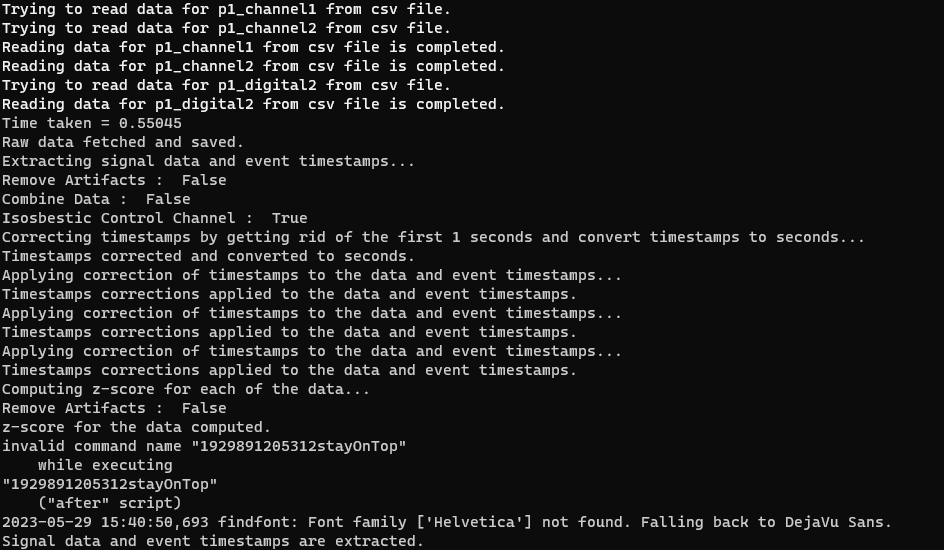FileNotFoundError: REWARD_VS_z_score_VS.h5 does not exist · Issue #41 · LernerLab/GuPPy · GitHub