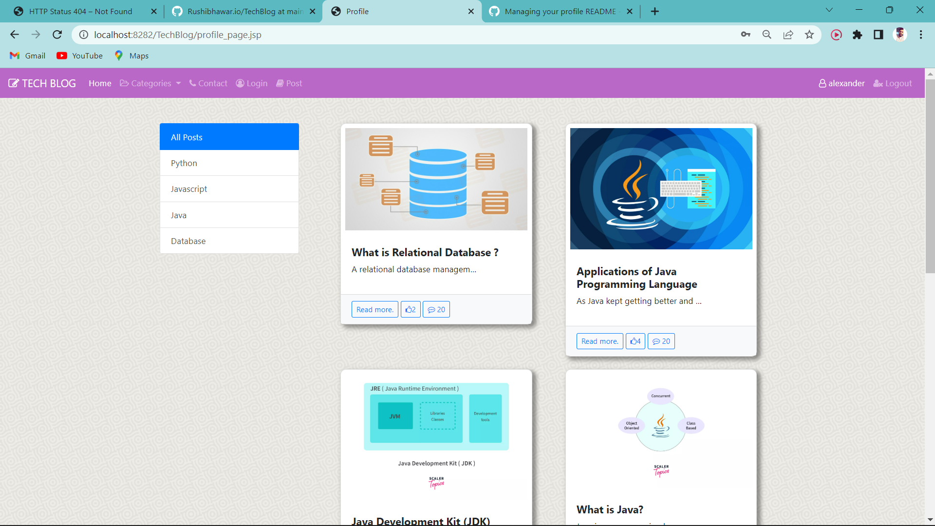 GitHub - Rushibhawar/Rushibhawar.io: A java based tech blog web application which allows user to ...