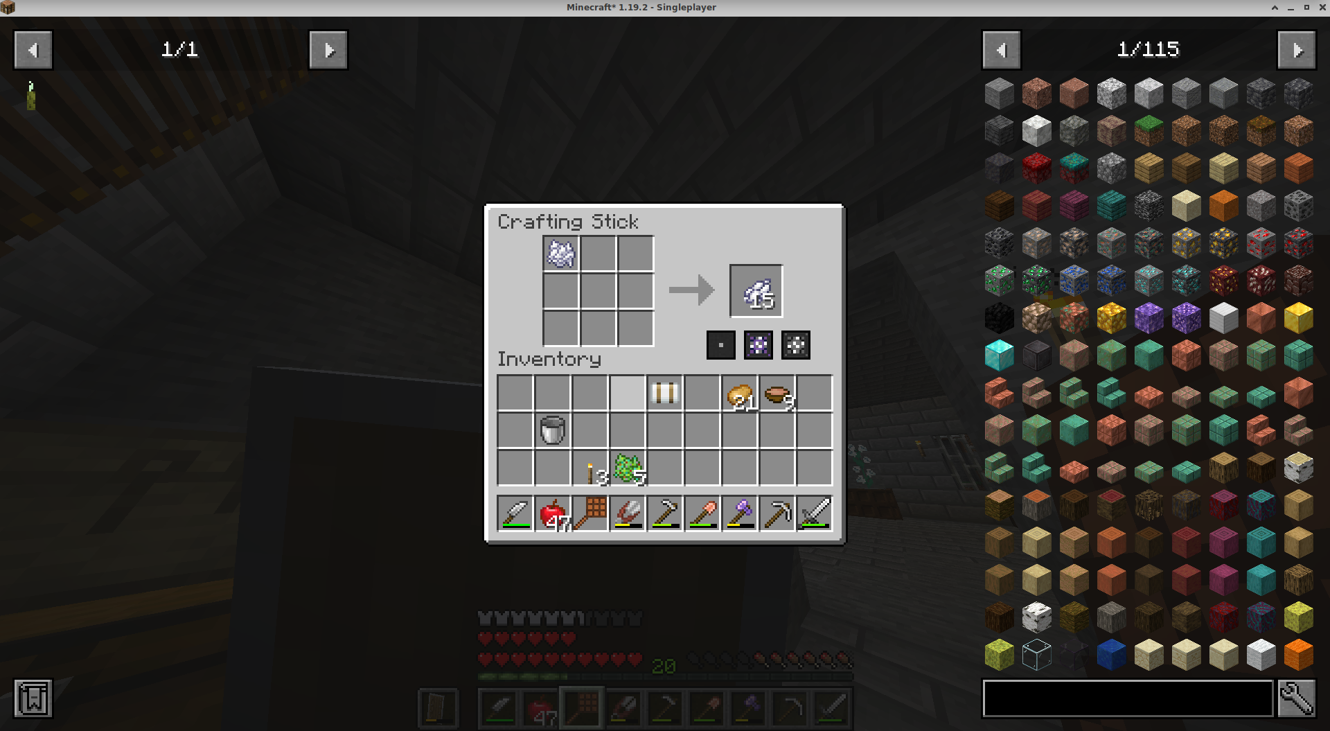 Crafting stick allows result items to be shift clicked into result slot. · Issue #2257 ...