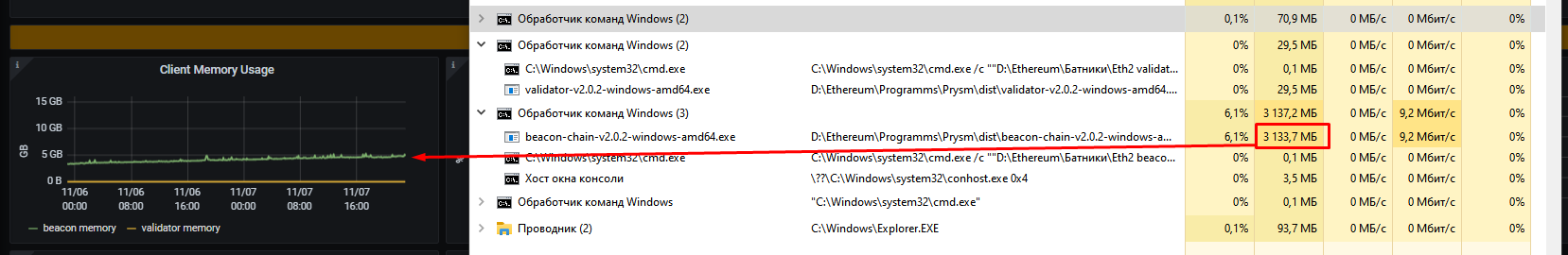 Problem With Memory Consumption · Issue 9869 · Prysmaticlabs Prysm