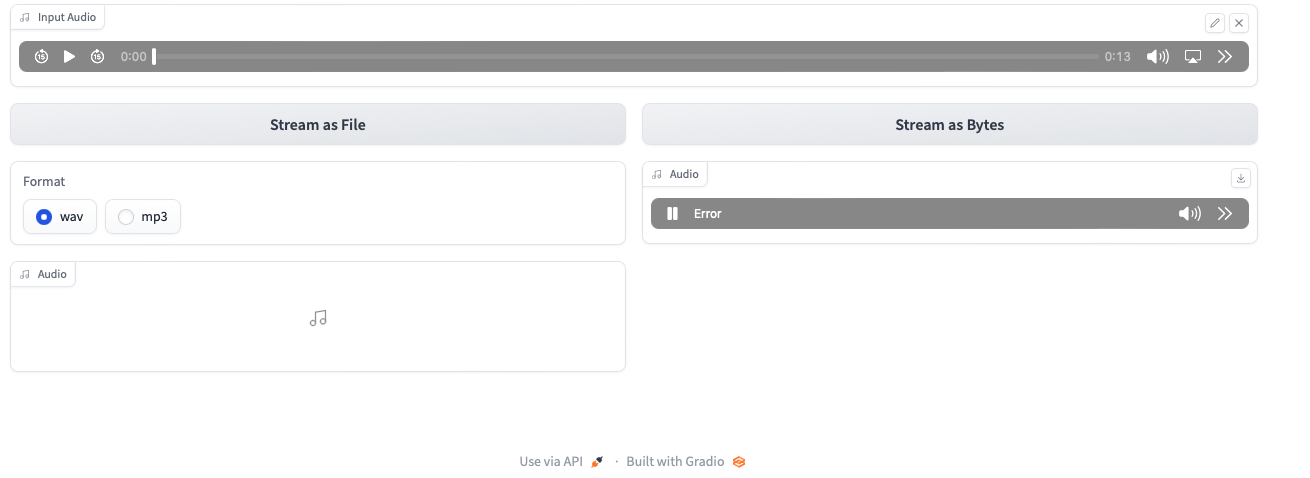[Audio Streaming] Example notebook not working · Issue #5551 · gradio-app/gradio · GitHub