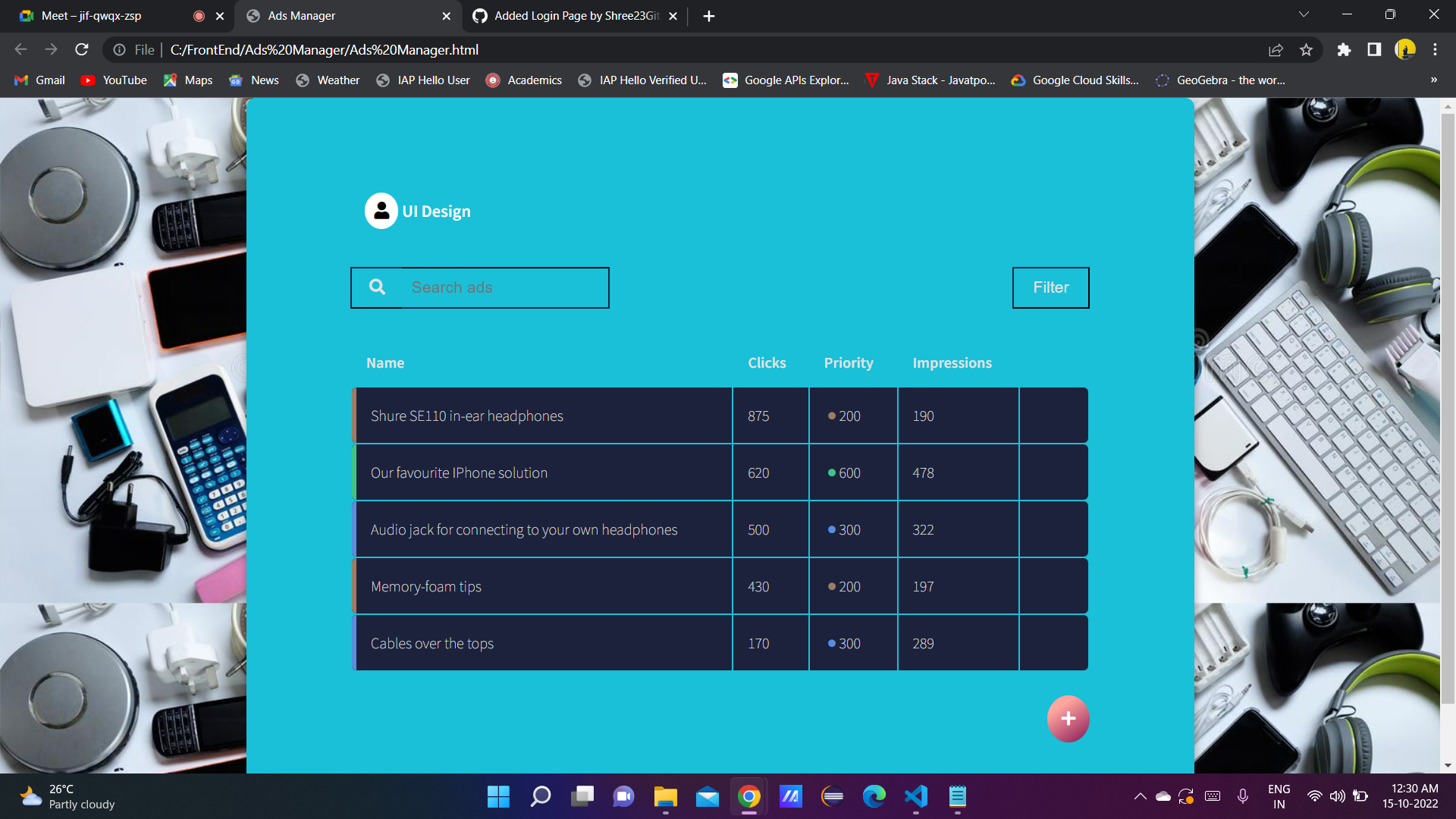 Ads Manager UI added by Shree23Github · Pull Request #93 · Web3-Bharat-ITER/UI-Component-Library ...