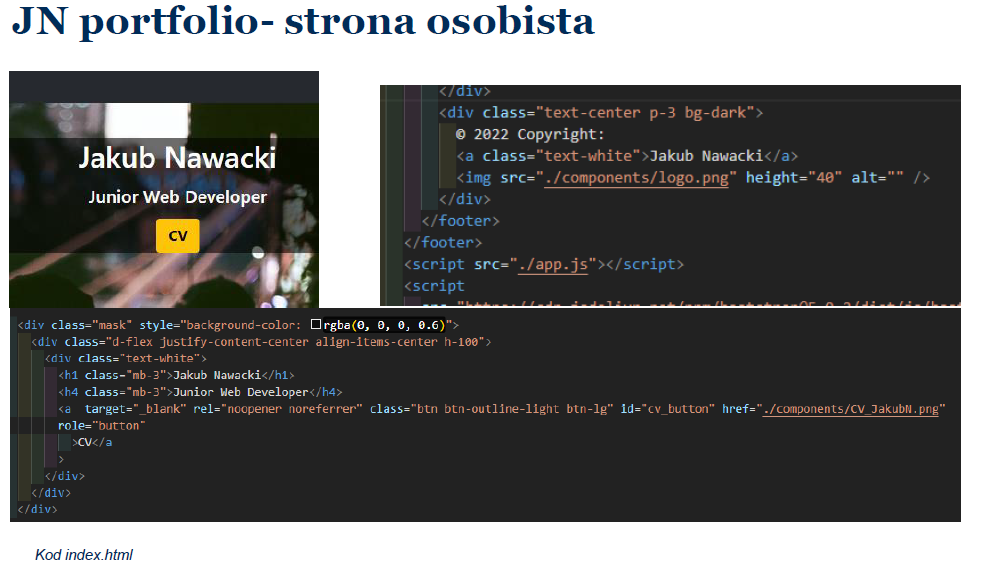 GitHub - jakubnawacki/my_portfolio: Portfolio site : https ...