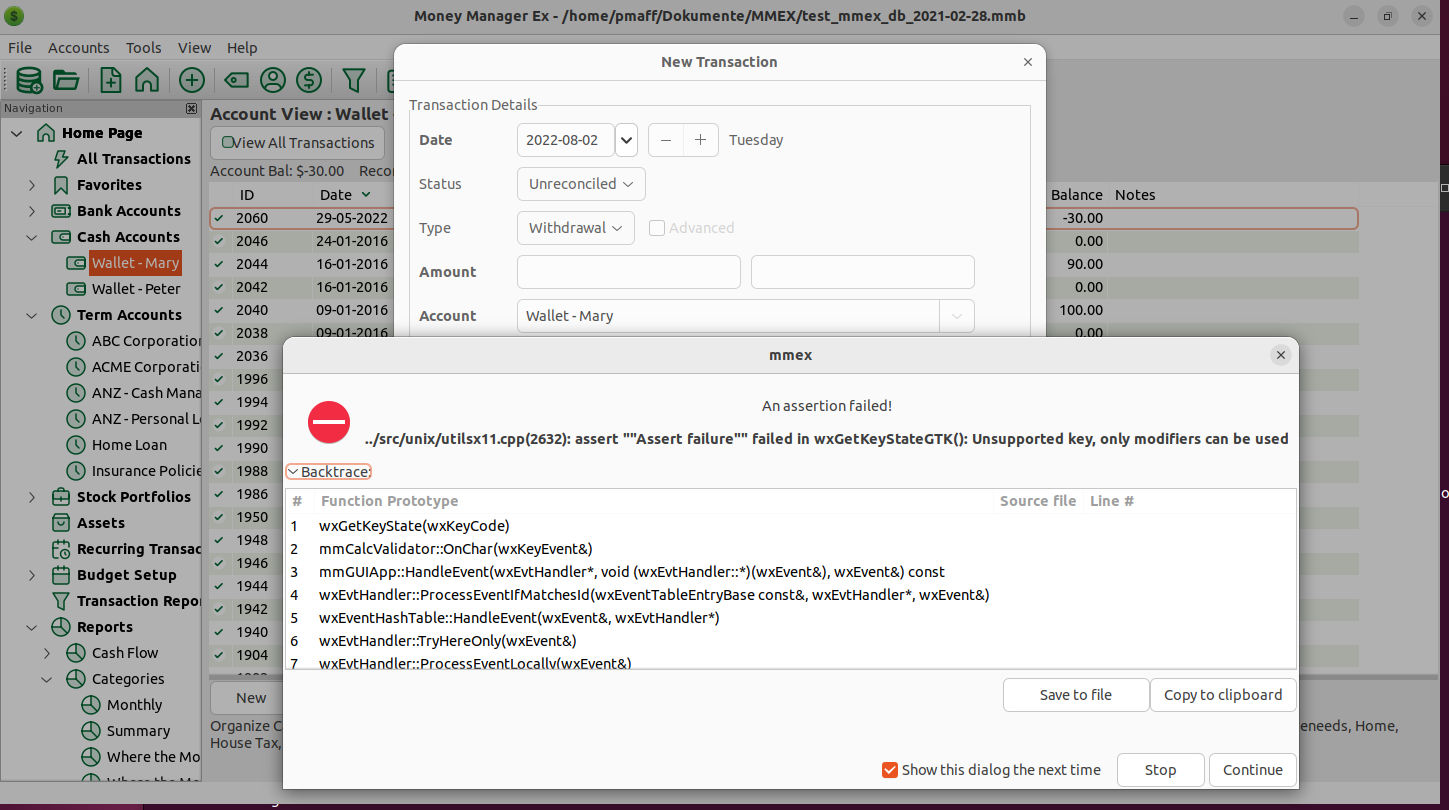 saisie montant MMEX 1.5.16 64 bit Jammy · Issue #4724 · moneymanagerex ...