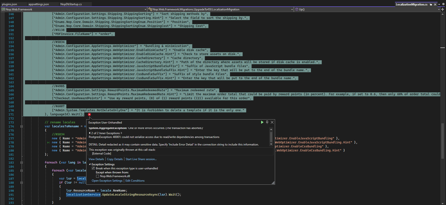 Migration Update for Localization · Issue #6032 · nopSolutions/nopCommerce · GitHub
