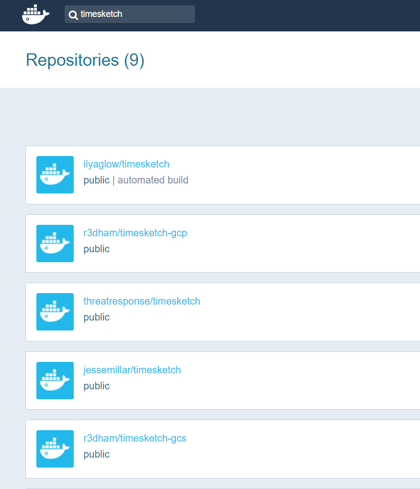 Official TimeSketch Docker Image on DockerHub · Issue #727 · google/timesketch · GitHub
