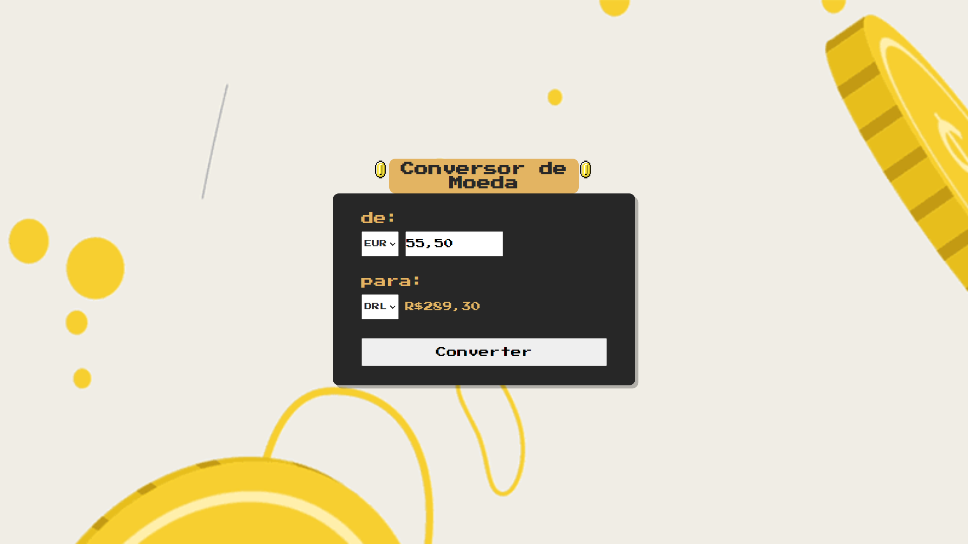GitHub - JohnPetros/conversor_moedas: Conversor de Moedas em PHP