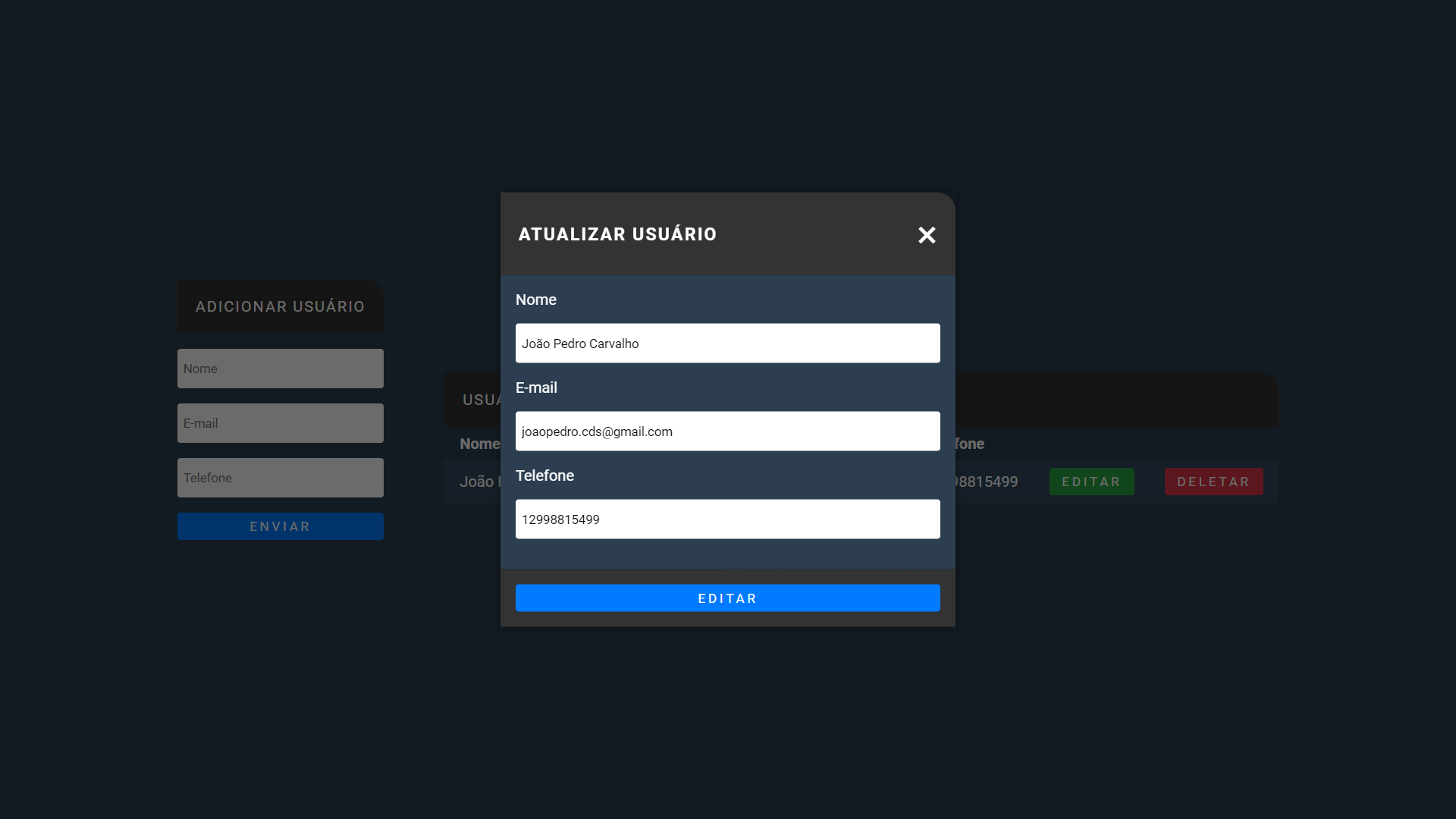 GitHub - JohnPetros/crud-php: CRUD simples de dados de usuários feito em PHP + MySQL.